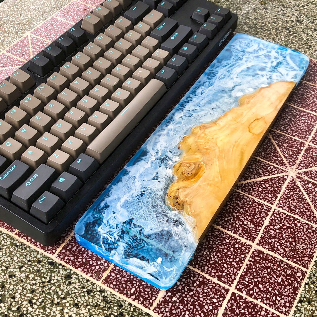 Custom Ocean Resin Wrist Rest,blue Keyboard Wrist Rest,beach Wrist Rest ...