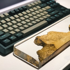 Custom Wood and Resin Wrist Rest,natural Wood Wrist Rest,keyboard Wrist ...