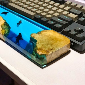 Custom Wood and Resin Wrist Rest,wood Resin Wrist Rest,keyboard Wrist ...