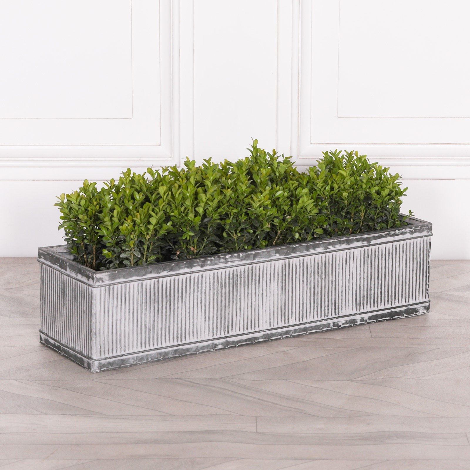 Galvanised Metal Rectangular Planter 4 Different Sizes - Etsy UK