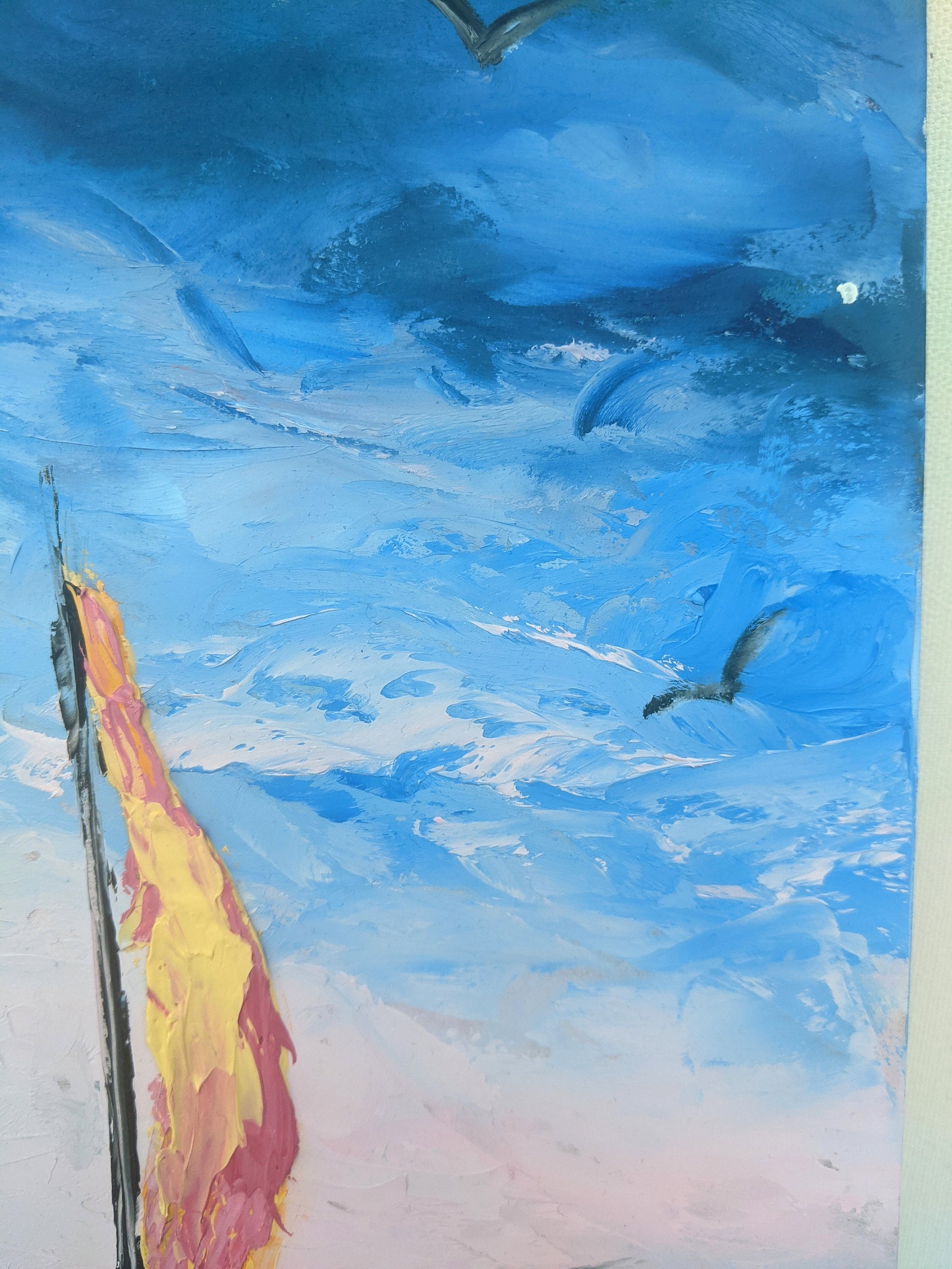 Ein Boot in der Abend Meer Wandkunst Original Gemälde kleine - Etsy.de