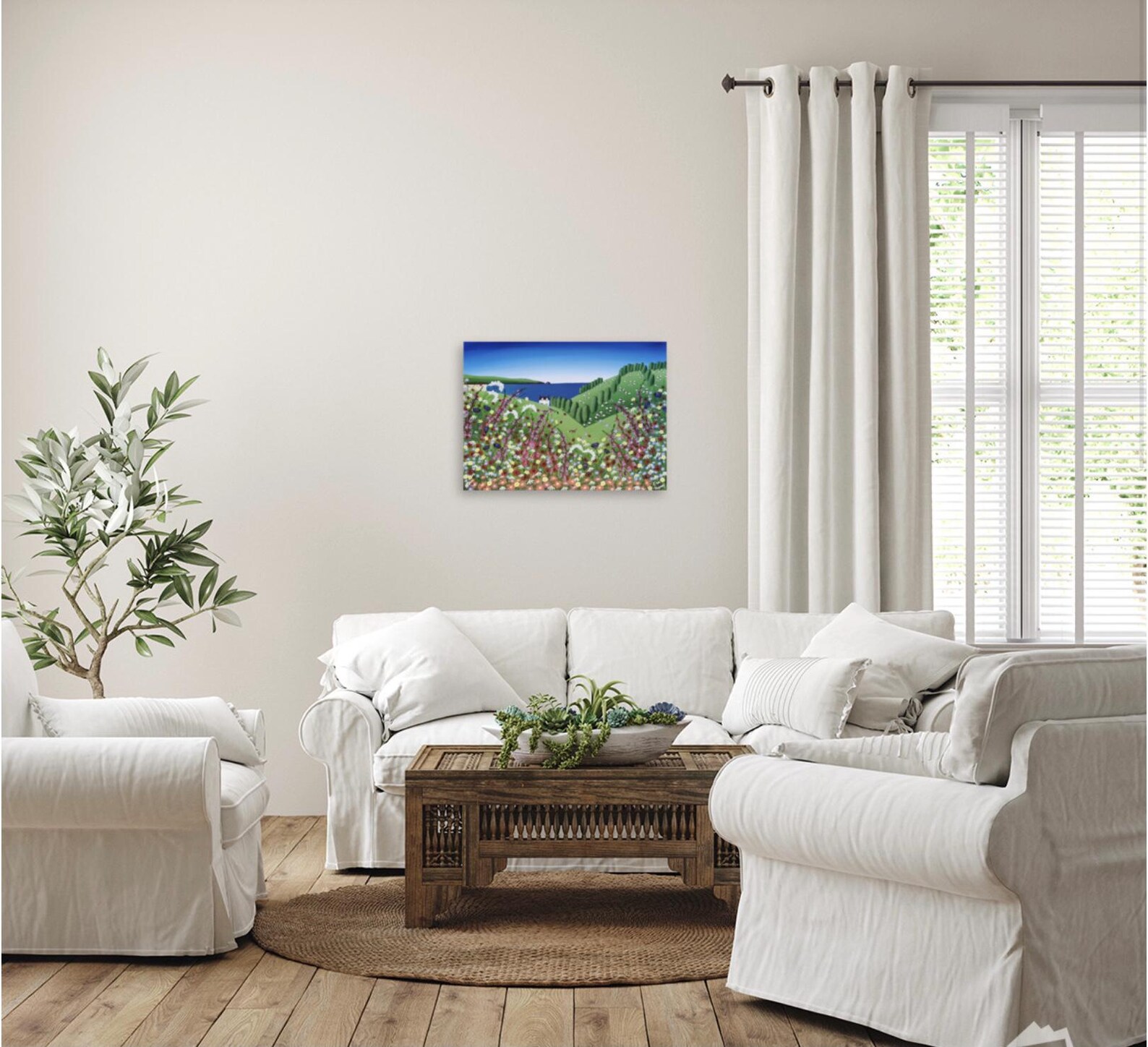 The Most Beautiful Day - Original Contemporary Fox, Flowers and Meadows ...