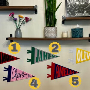 Custom Name PENNANT FLAG - Etsy