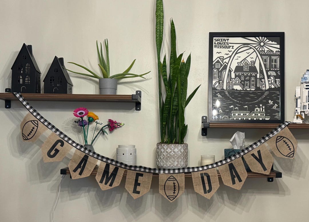 Game Day Burlap Banner - Football Decorations - Fall Wall Decor ...