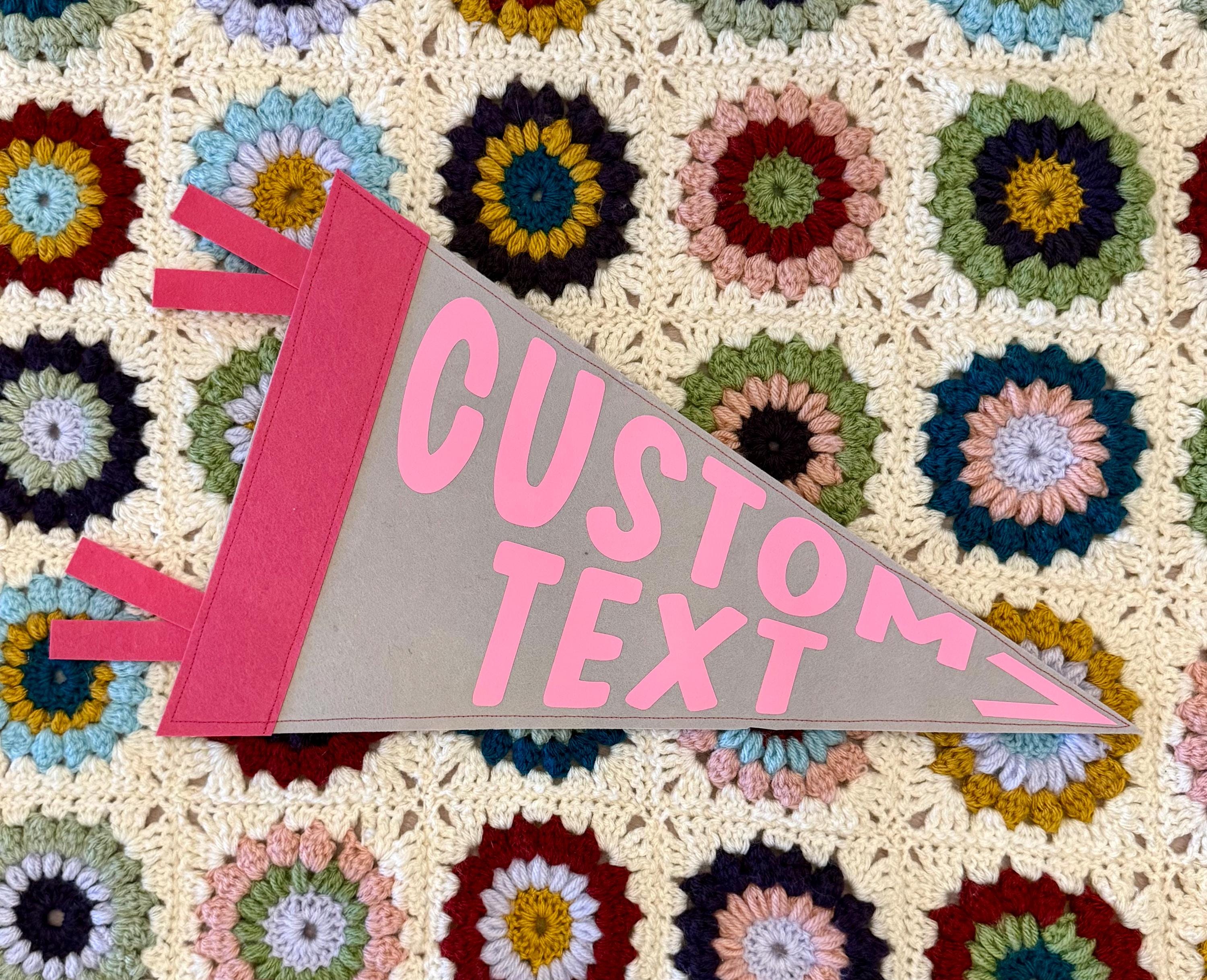 Custom Text Pennant Flag - Make Your Own Pennant - Personalized Pennant ...