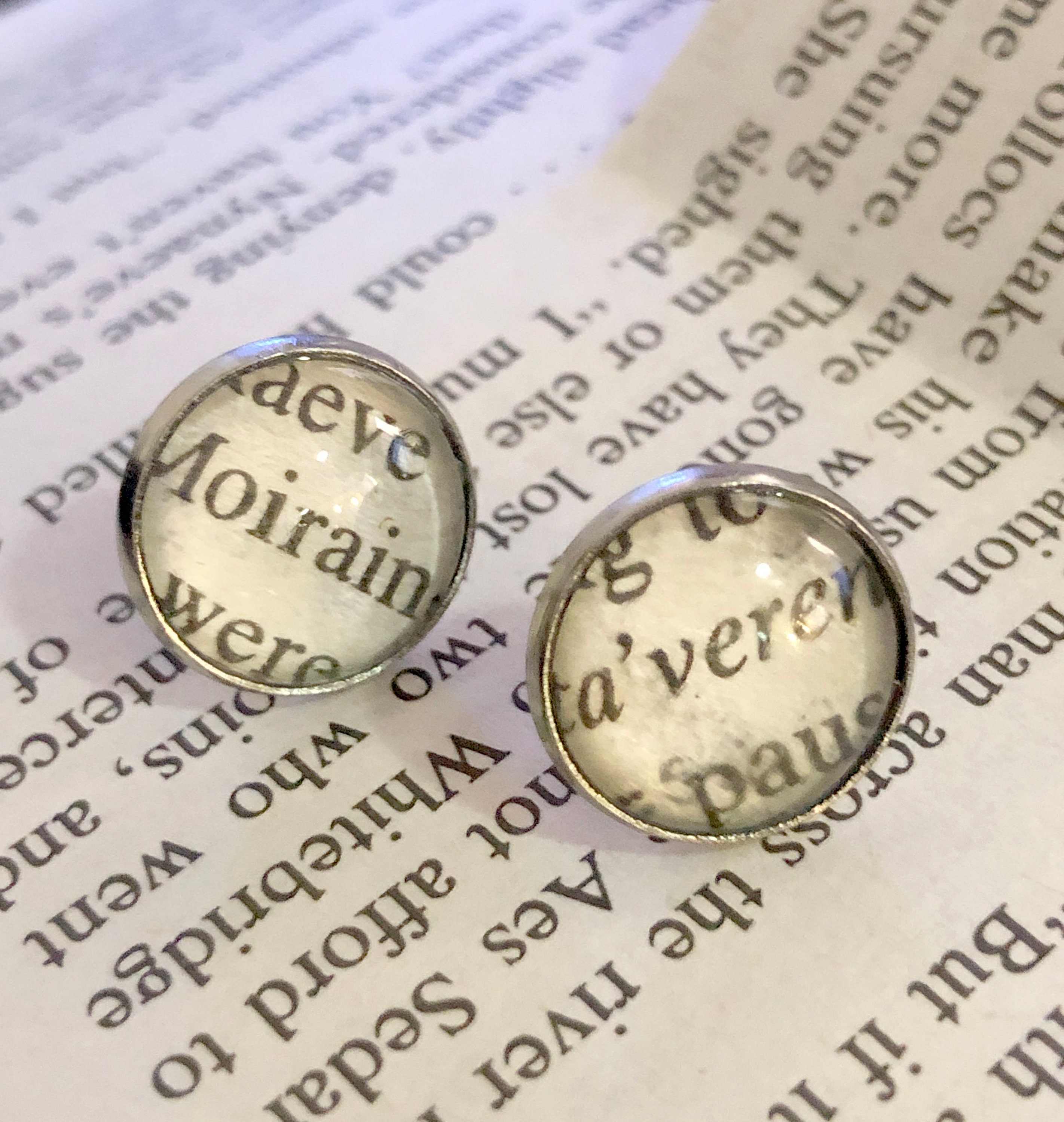 Wheel of Time Reclaimed Book Page Earrings - Etsy