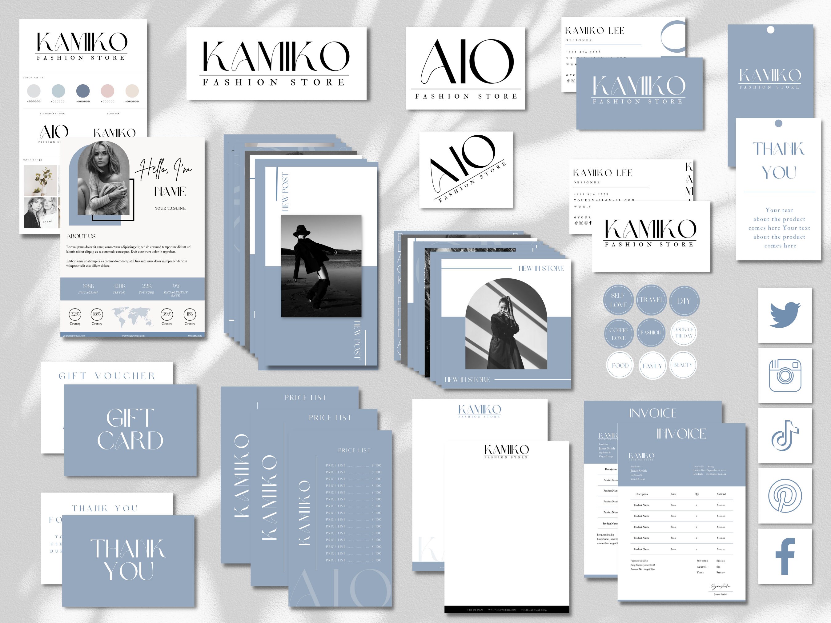 KAMIKO Large Branding Kit 50+ Templates, Large Business Kit, Logo ...