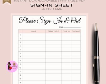 Please Sign in | Sign in Sheet | Instant Download | Printable | Name ...