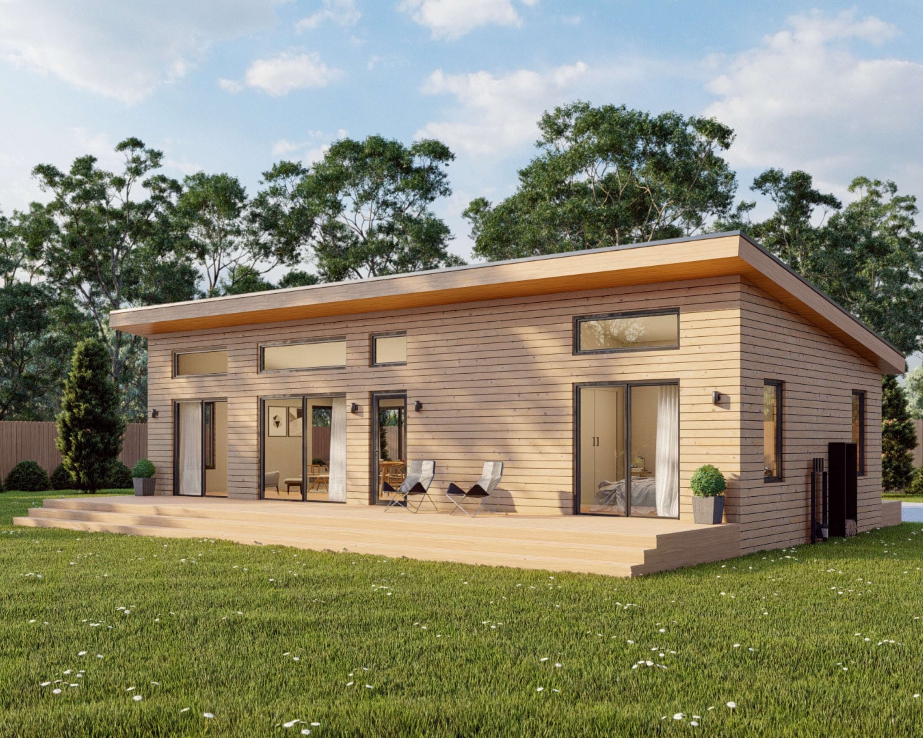 Modern Cabin House, 20’ X 44’, 880 Sq Ft, Tiny House, Architectural ...