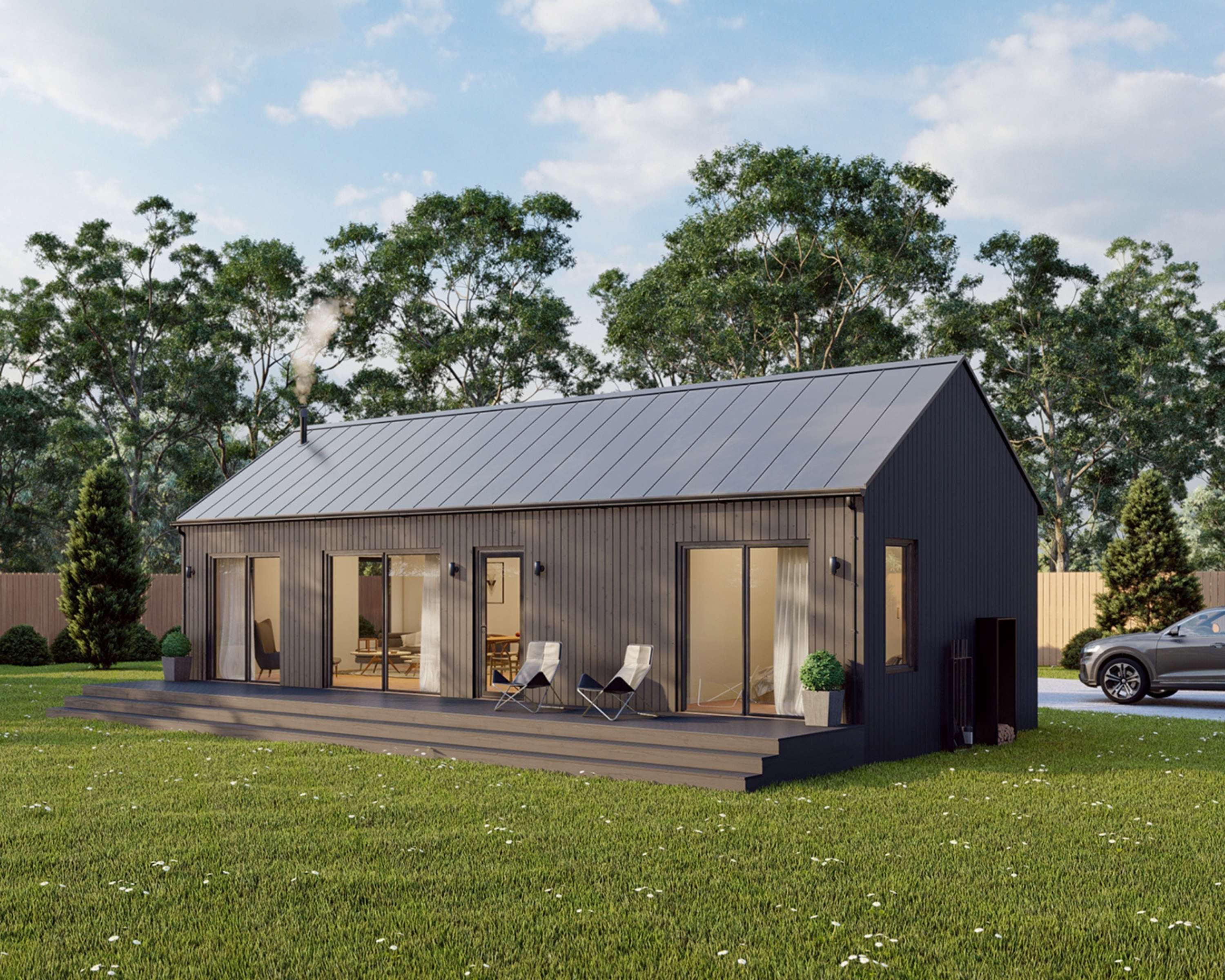 Modern Cabin House, 16’ X 40’, 640 Sq Ft, Tiny House, Architectural ...