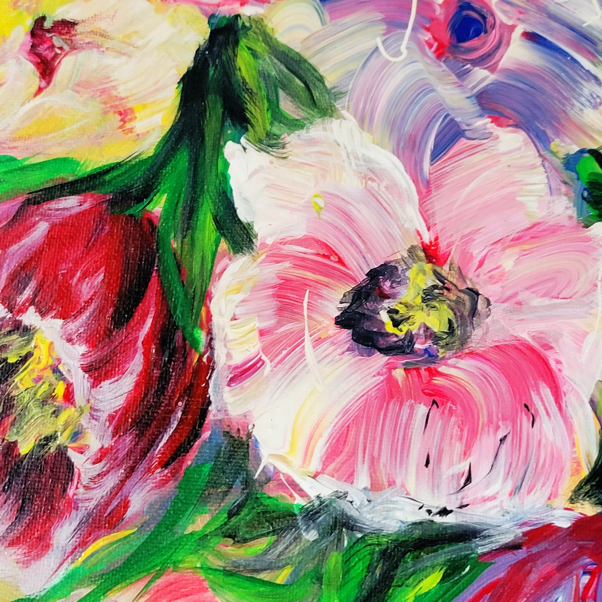 Contemporary Floral Art, HAPPY Dance, Modern Painting, Nature, Flowers ...