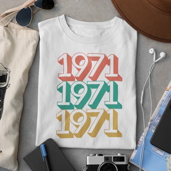 1971 Birthday Shirt - Etsy
