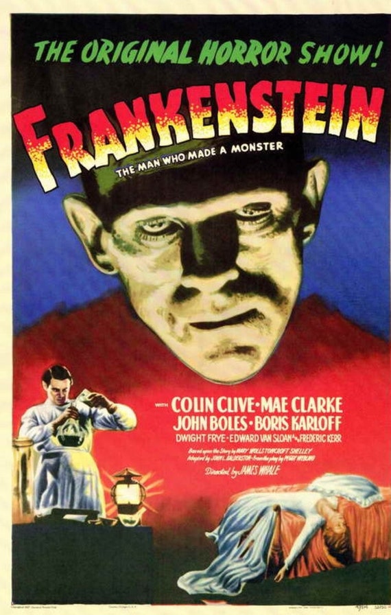 Boris Karloff Frankenstein Movie Poster