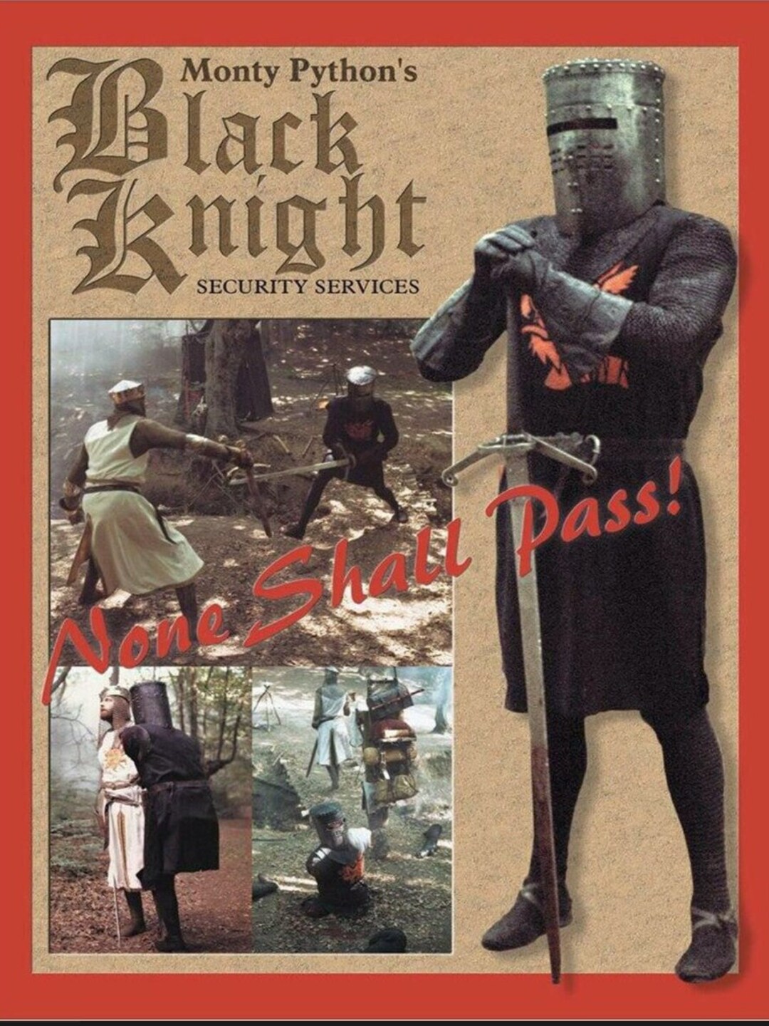 Monty Pythons Black Knight All on a 12.5 W X 16 H Tin Sign.this Sign ...
