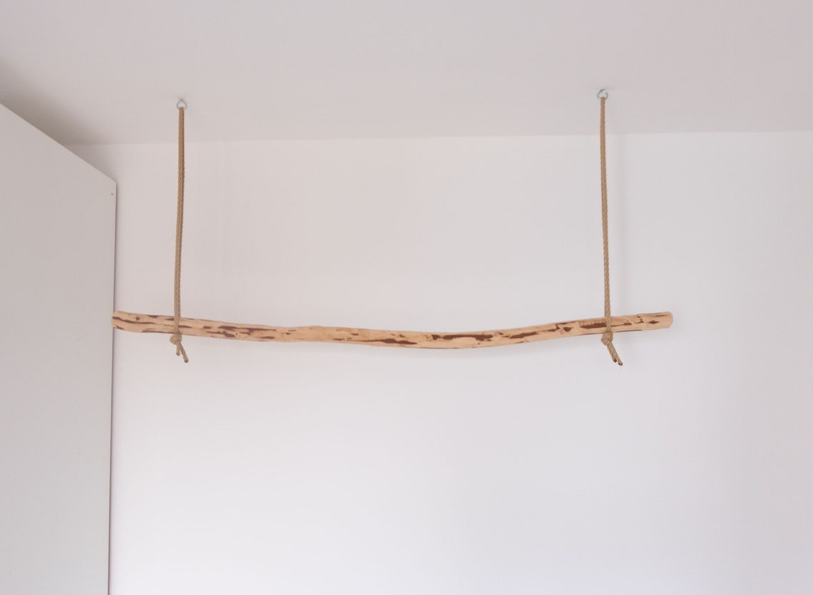 Garderobe, Kleiderstange, Hängegarderobe, minimalistisch, Ast, Holz ...