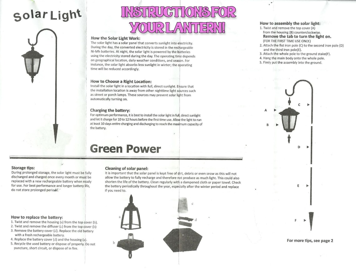 Disney Themed Tinkerbell Outdoor Solar Lantern Style 1 - Etsy