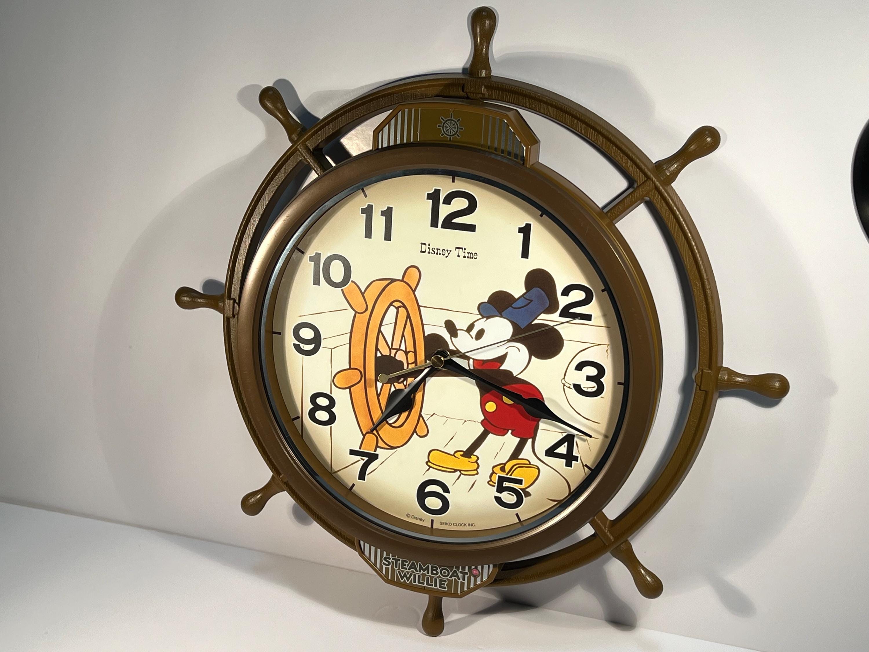 Disney’s Mickey Mouse ‘steamboat Willie’ Children’s Seiko Wall Clock ...