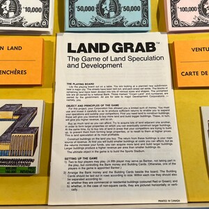 Land Grab Board Game the Game of Land Assembly and Development 1974 ...
