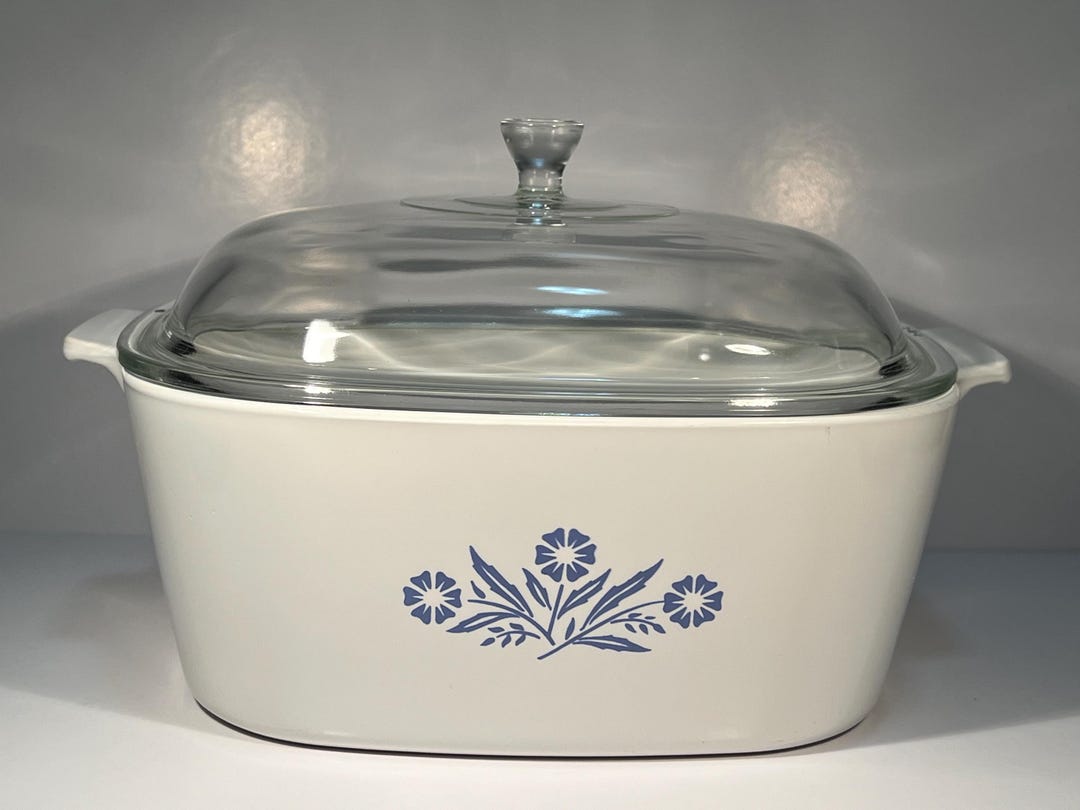 Corning Ware Blue Cornflower 4qt Casserole Dish P-84-B With Lid P-12-C ...