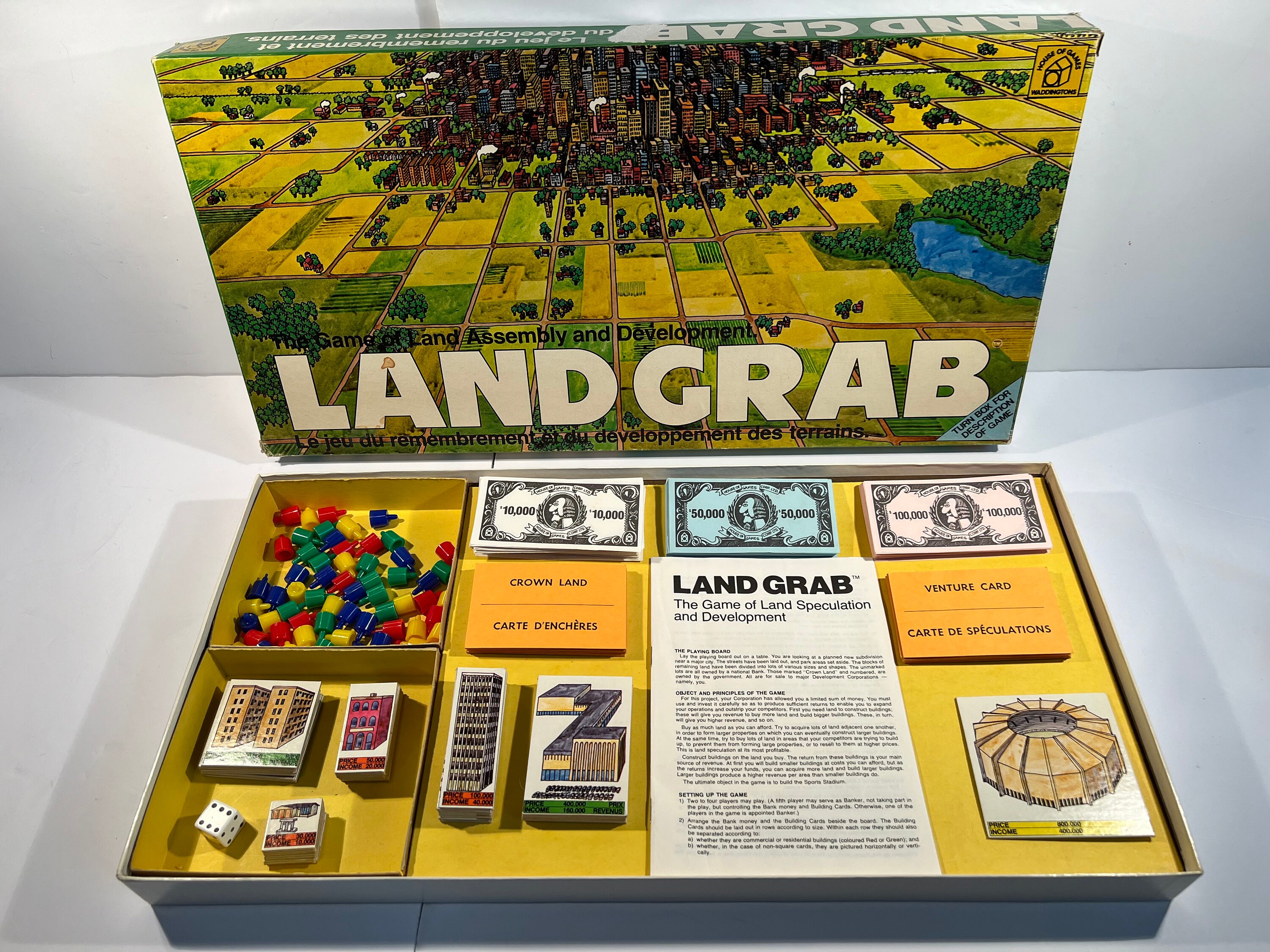 Land Grab Board Game the Game of Land Assembly and Development 1974 ...