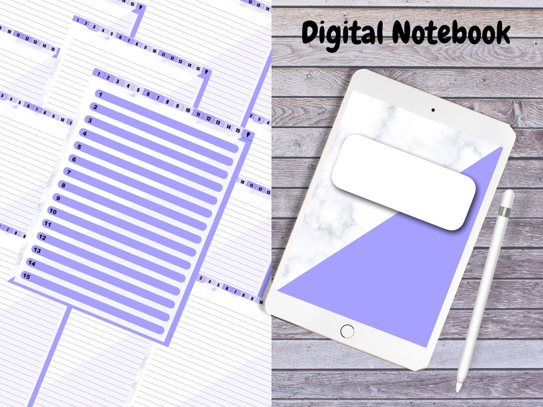 Digital Notebook | Study Notebook | 15 Tab | iPad | Student Notebook ...