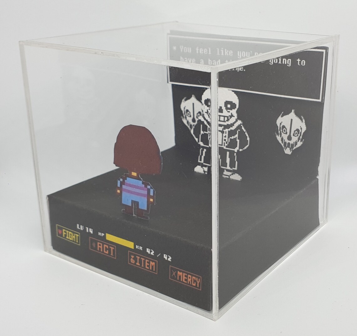 Undertale Acrylic Box Diorama sans | Etsy