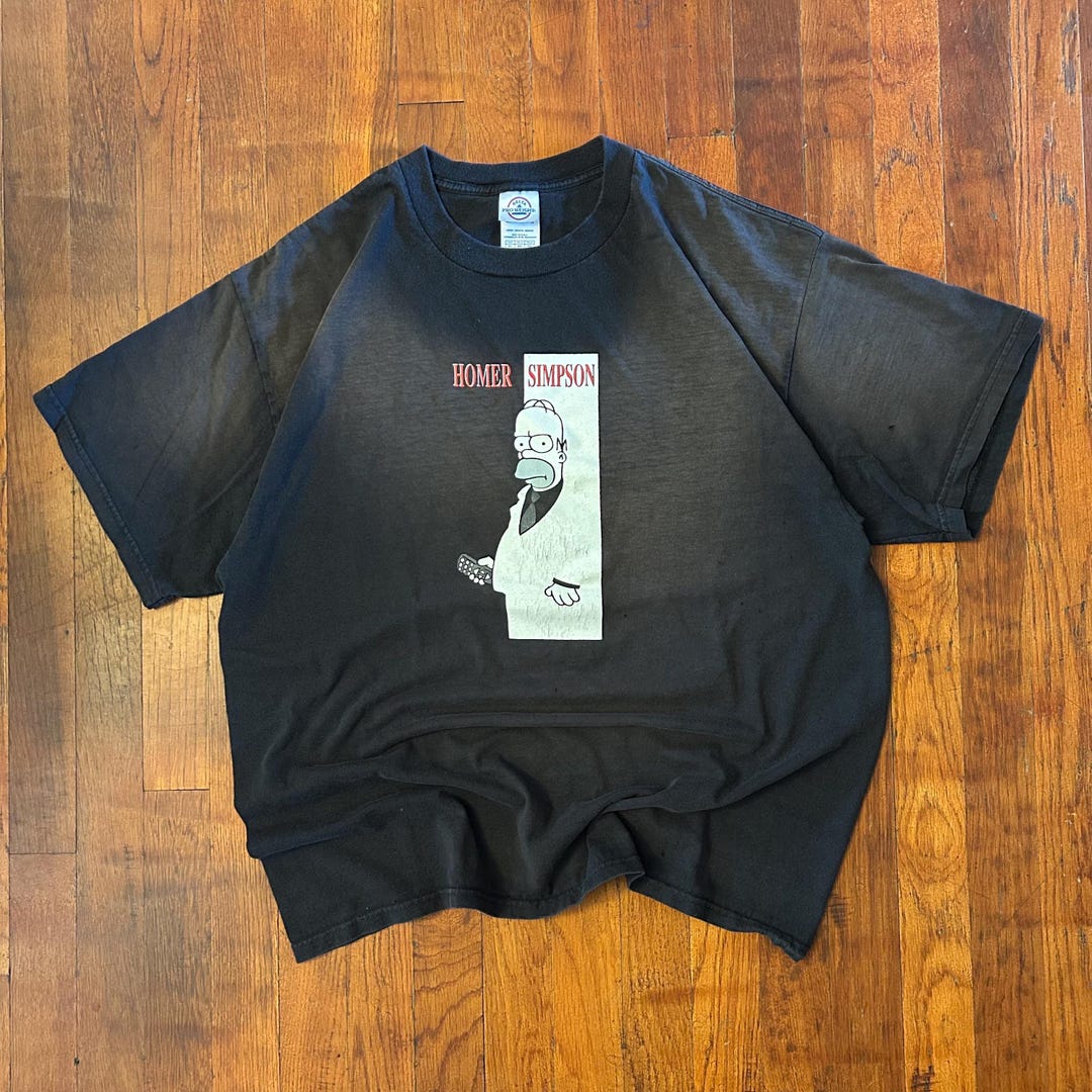 Vintage the Simpsons Homer Simpson Scarface Parody Cartoon Kidcore T ...