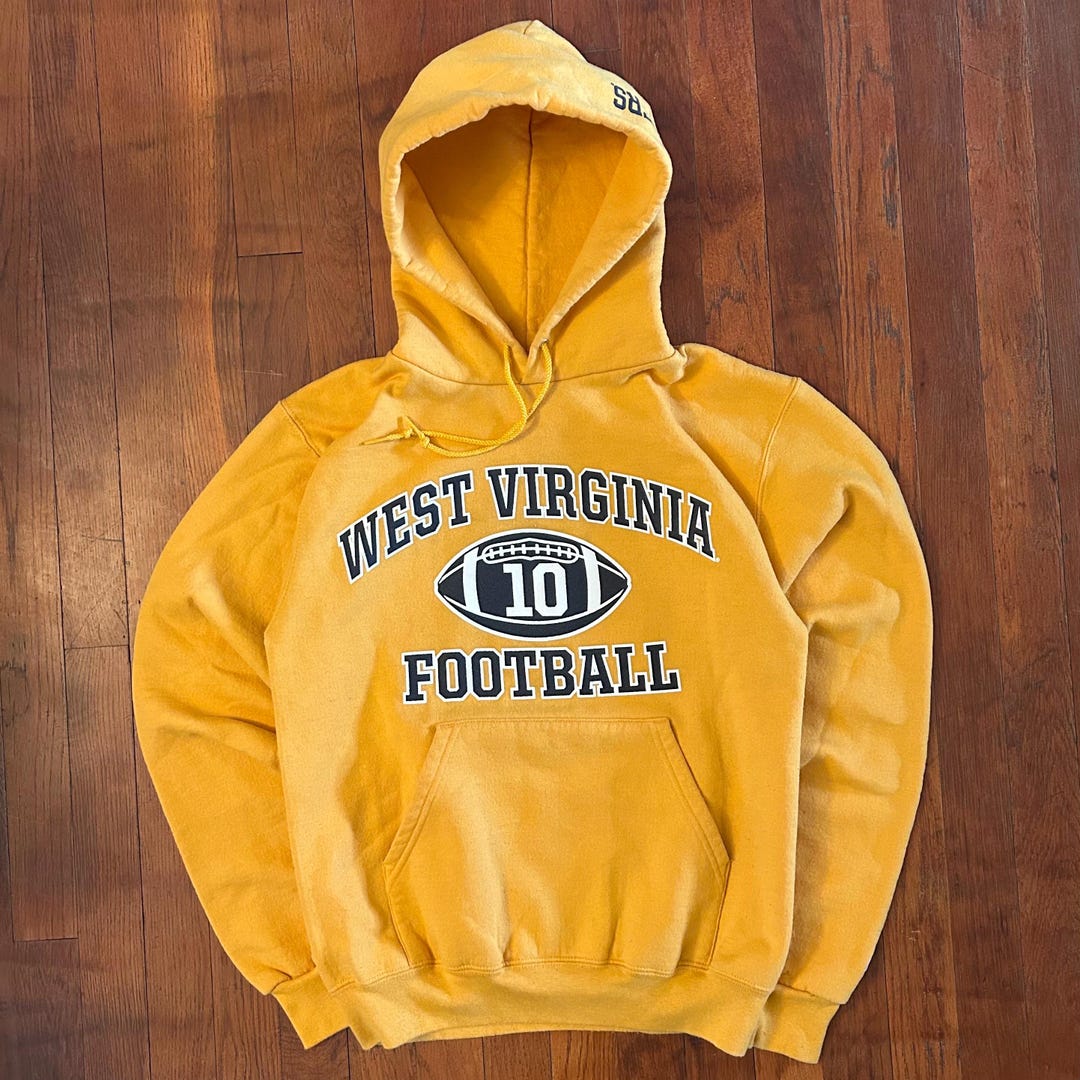 Vintage West Virginia University WVU Champion Hoodie Sweatshirt - Etsy