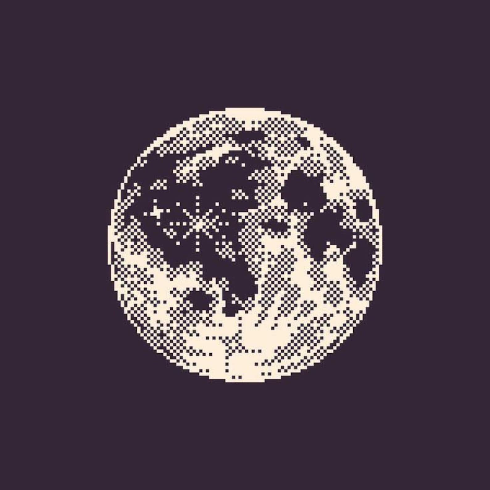 Moon Cross Stitch Pattern - Etsy
