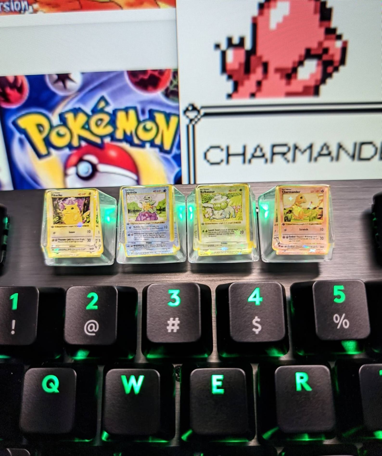 Miniature Holo Pokemon Card Keycaps Base Set - Etsy
