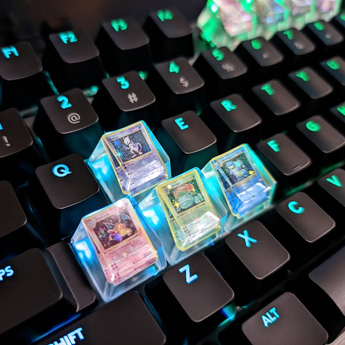 Miniature Holo Pokemon Card Keycaps Base Set - Etsy