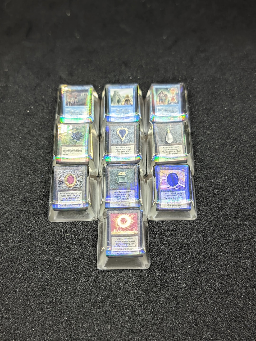 Miniature MTG Holographic Card Keycaps - Etsy