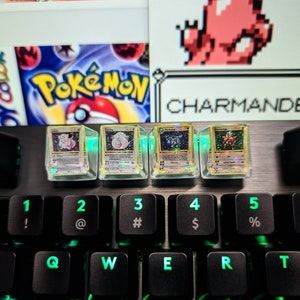 Miniature Holo Pokemon Card Keycaps - Base Set - Etsy
