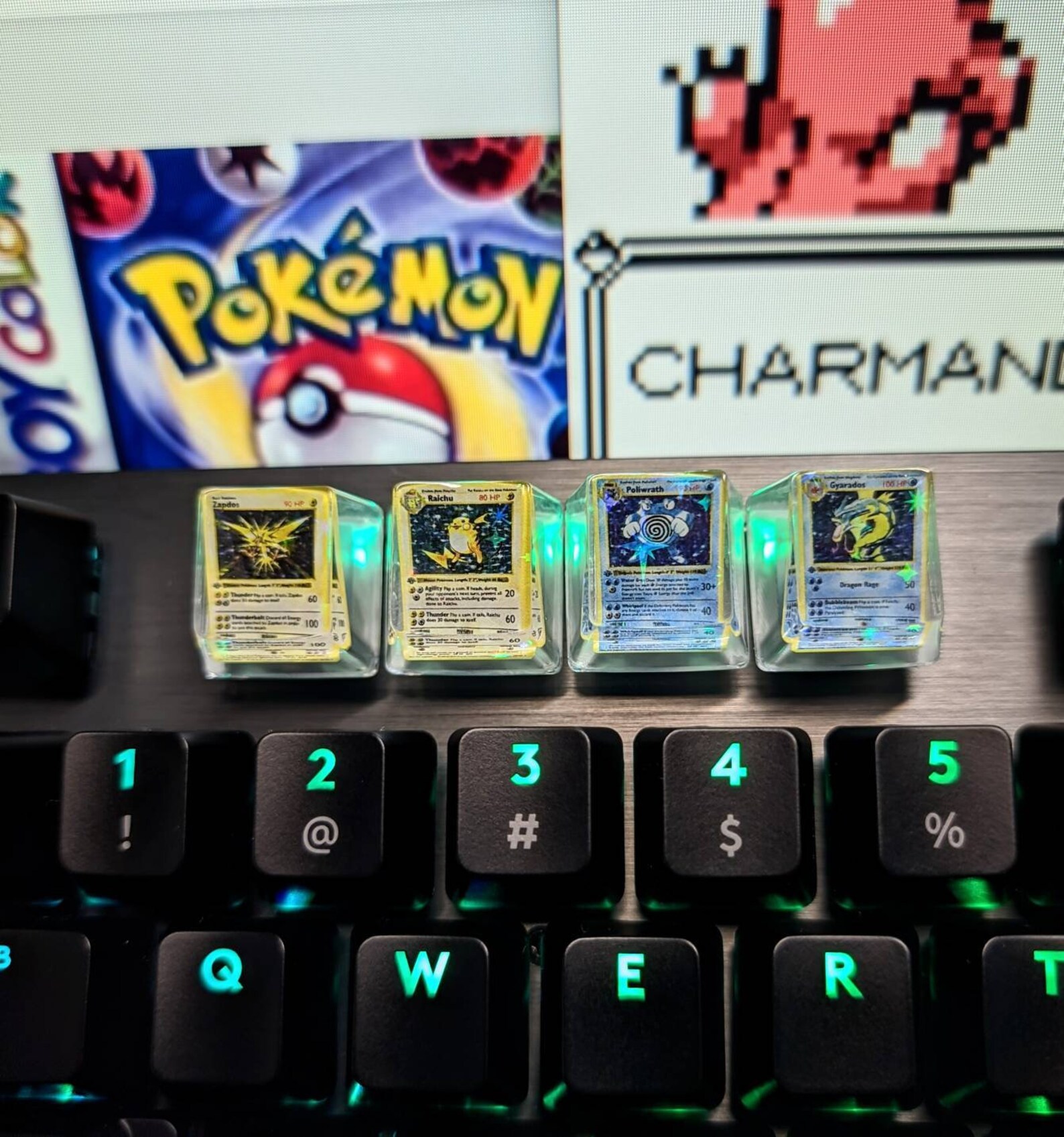 Miniature Holo Pokemon Card Keycaps Base Set - Etsy