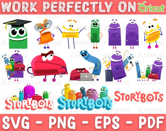 Storybots Bundle SVG storybots vector storybots silhouette - Etsy España