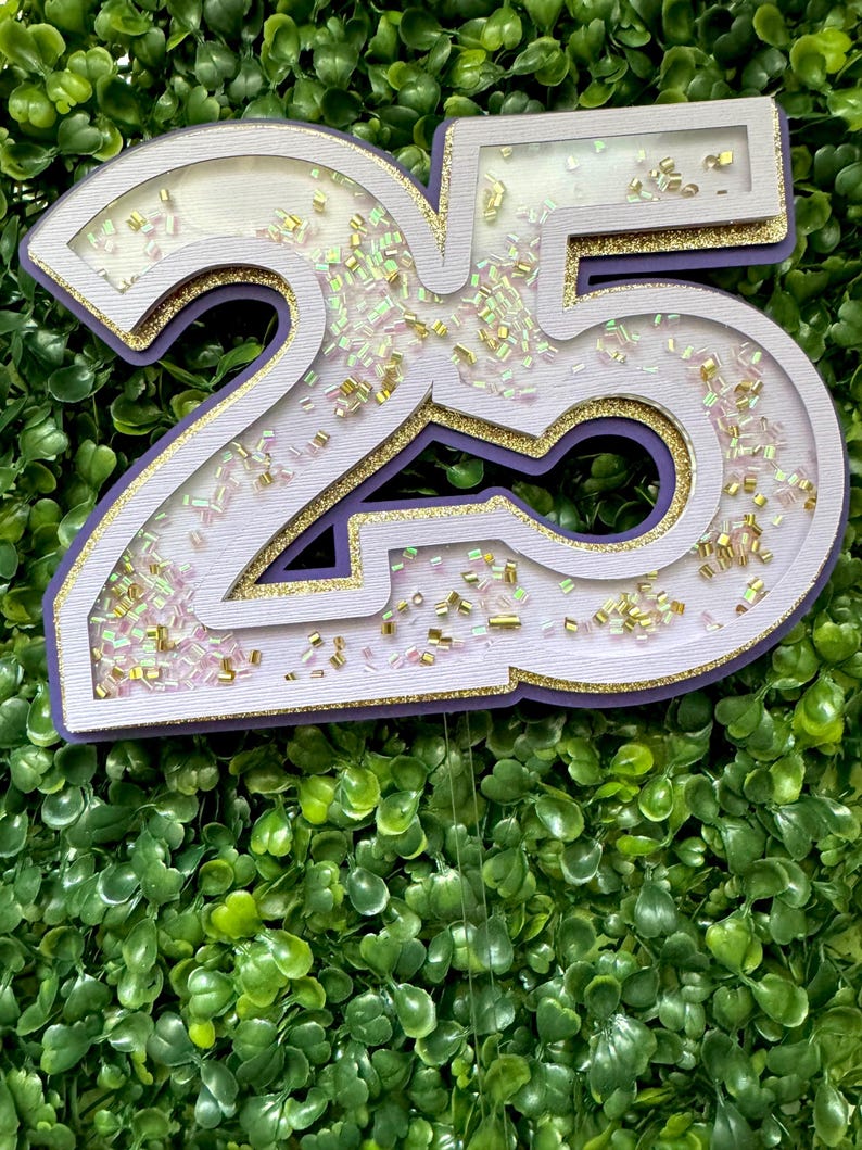 3D Custom Number Birthday Cake Topper, Personalized Age Number Birthday ...