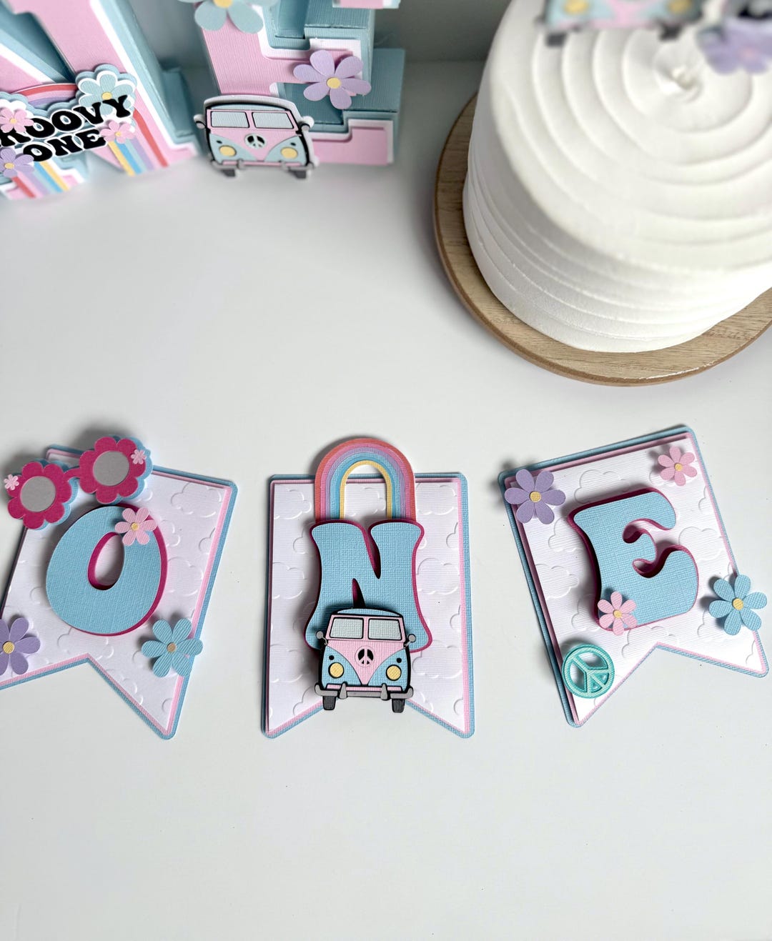 Groovy One Birthday Party Banner, Groovy One Birthday, Two Groovy ...