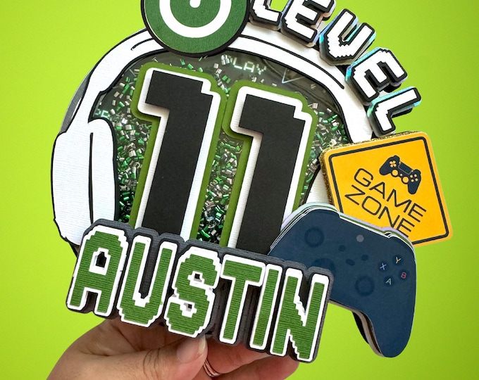 Video Game Birthday Cake Topper, Gaming Birthday Party Decor, Gaming ...