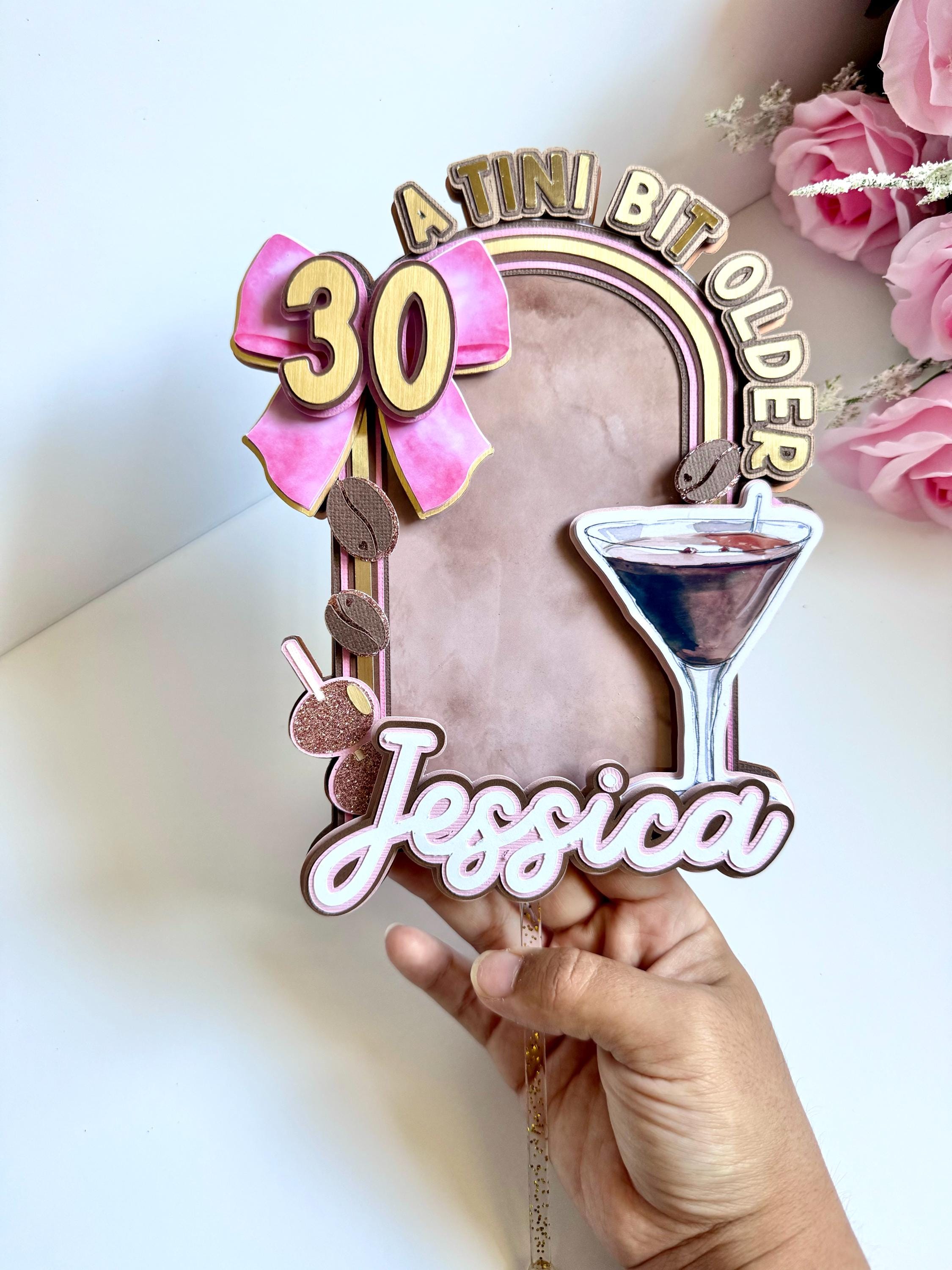 A Tini Bit Older Cake Topper, Martini Themed Birthday Party Decor ...