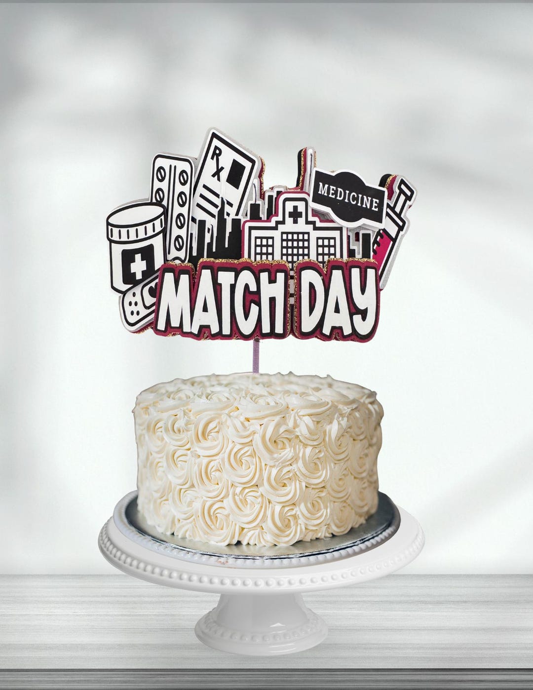 Match Day Cake Topper, Doctor Graduation Gift, Custom Dr Cake Topper ...