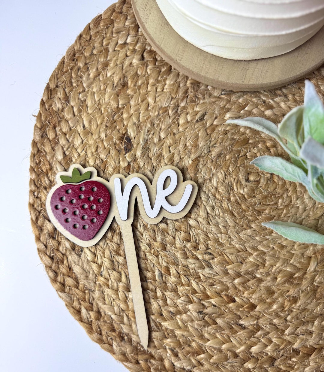 Custom Berry First Birthday Cake Topper, First Birthday Decor, 3D Wood ...