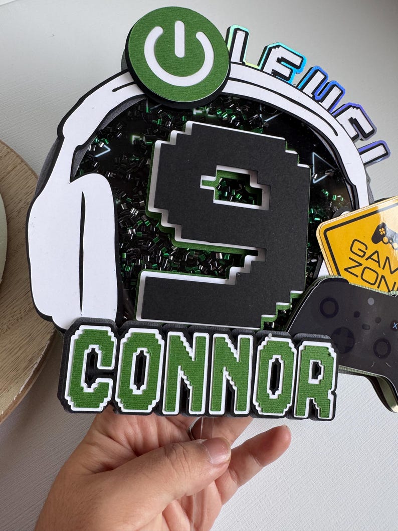 Video Game Birthday Cake Topper, Gaming Birthday Party Decor, Gaming ...