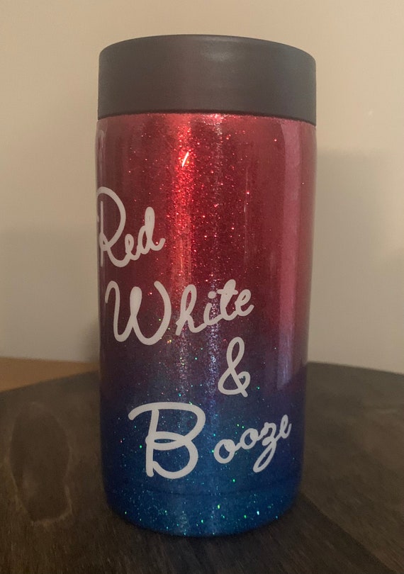 Red white and booze koozie 16oz | Etsy