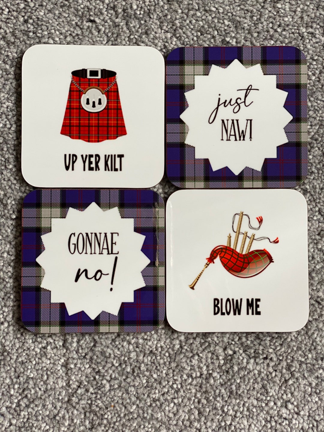 Scottish Coasters - Set of 4 - Etsy