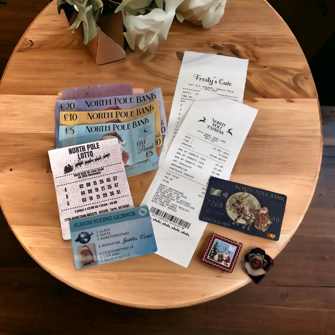 Santas Lost Wallet Contents wallet Not Included - Etsy