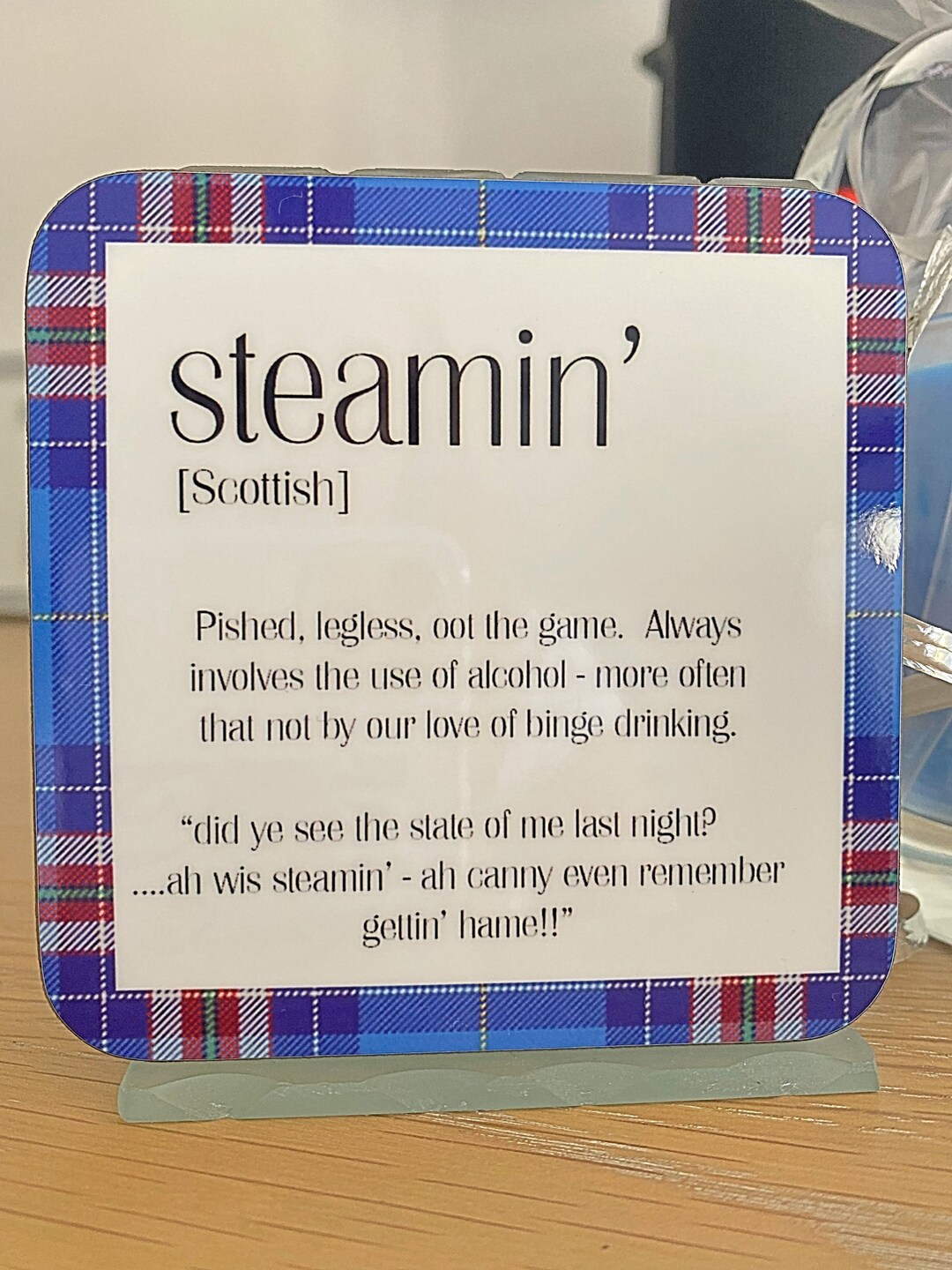 Steamin’ Scottish Dialect Coaster - Etsy