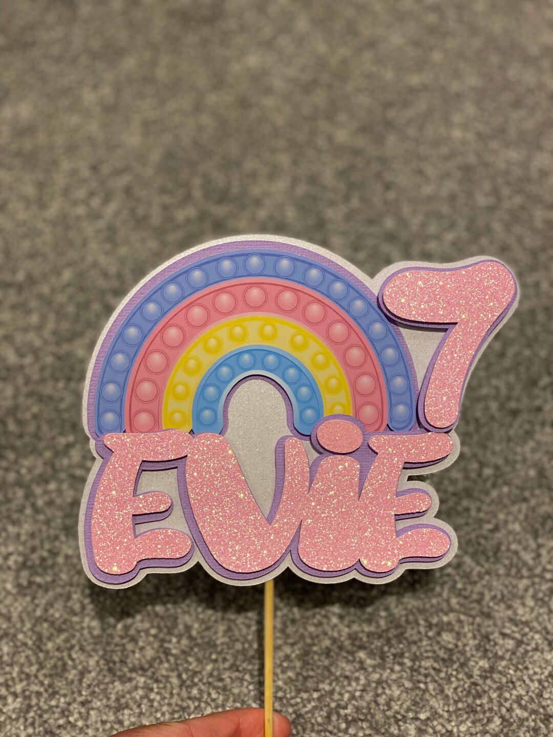 Pop It Cake Topper Personalised - Etsy
