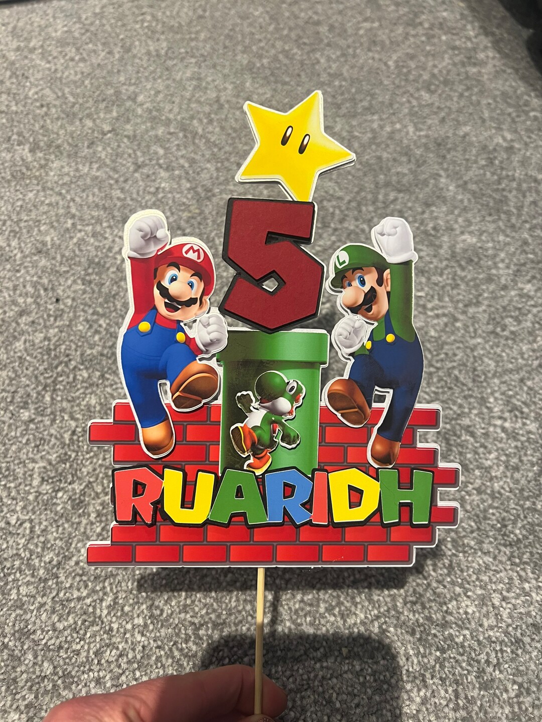 Super Mario Themed Cake Topper - Etsy