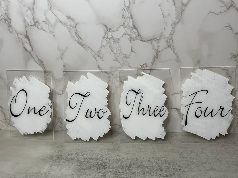 4x6 Acrylic Table Numbers - Etsy