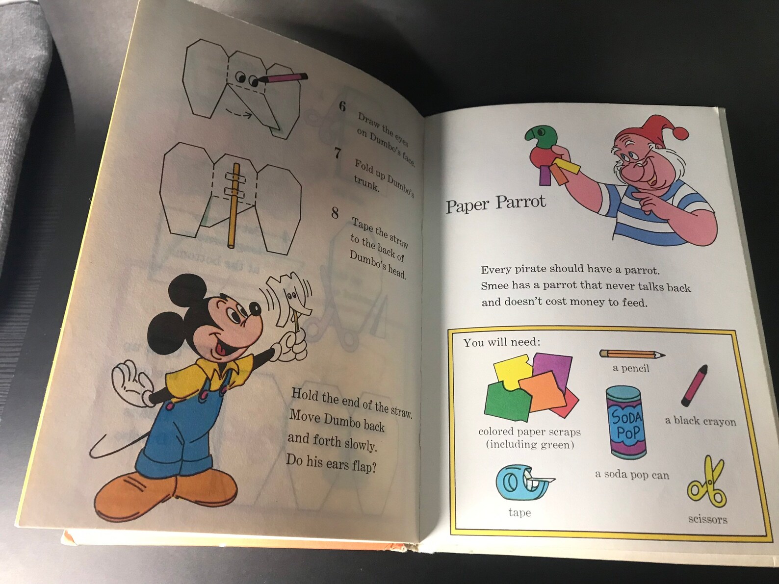 Mickey Mouse Make-it Book, 1974, Vintage, Children's Book, Bedtime ...